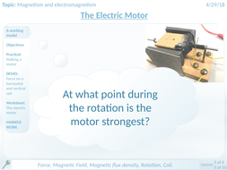 NEW AQA The Electric Motor GCSE Lesson | Teaching Resources