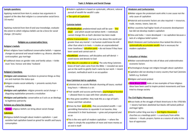 AQA A Level Sociology revision plans: Beliefs in Society | Teaching ...