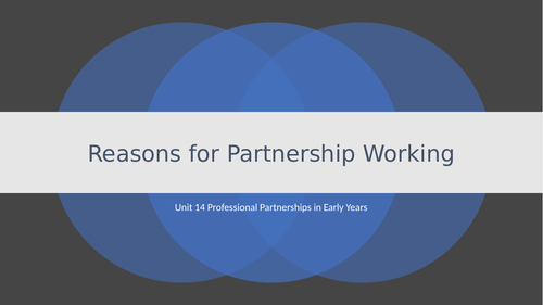Reasons for Partnership Working in Early Years | Teaching Resources
