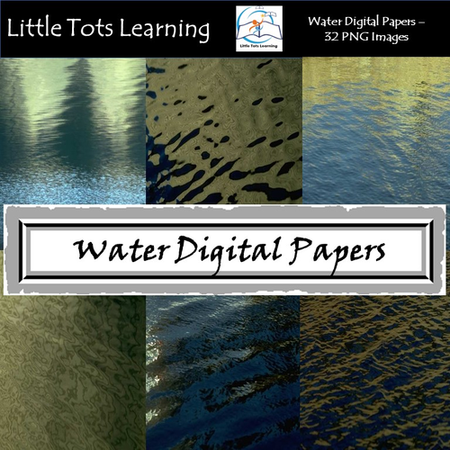 Water Texture Digital Papers - Commercial Use - Pack 7 | Teaching Resources