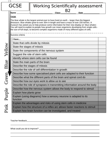 Edexcel GCSE biology assessments for paper 1 (topics 1-5) | Teaching ... Edexcel GCSE biology assessments for paper 1 (topics 1-5) | Teaching ...