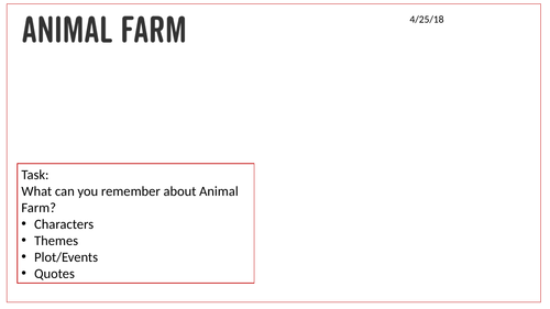 Animal Farm Revision (9-1) | Teaching Resources