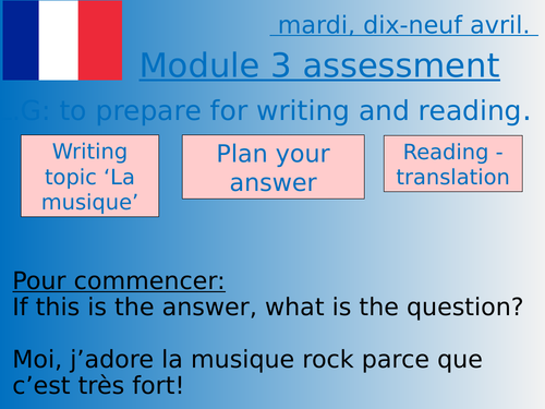 French studio 2 end of module 3 assessment | Teaching Resources
