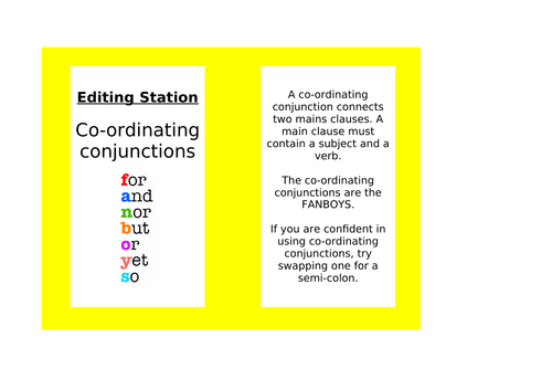 Editing stations for writing | Teaching Resources