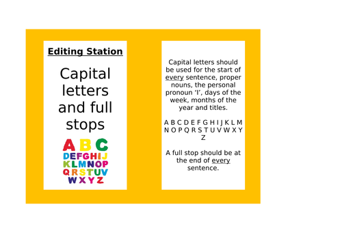 Editing stations for writing | Teaching Resources