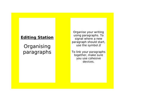 Editing stations for writing | Teaching Resources