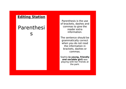 Editing stations for writing | Teaching Resources
