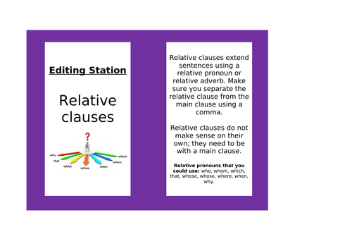 Editing stations for writing | Teaching Resources