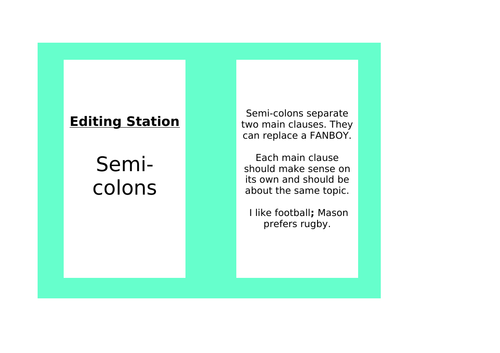 Editing stations for writing | Teaching Resources