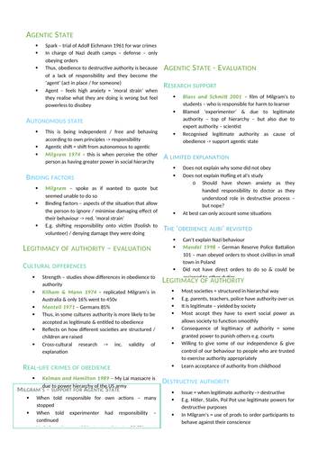 Revision posters for AQA A Level or AS Psychology - Social Influence ...