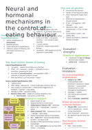 Revision posters for AQA A Level Psychology - Eating Behaviour ...