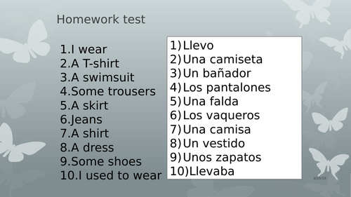 La ropa y los colores | Teaching Resources