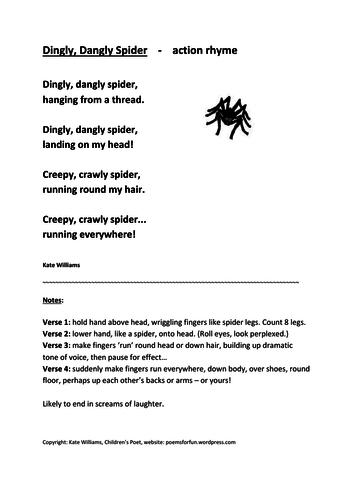 3 Creepy-Crawly Rhymes, with guidance, Butterfly, Ladybird, Spider, EY ...
