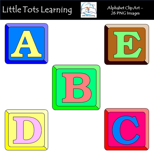 Alphabet Blocks Clip Art - Commercial Use | Teaching Resources