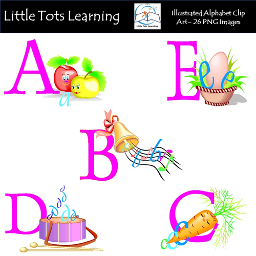 Alphabet Clip Art - Illustrated Alphabet Clip Art - Pack 1 | Teaching ...