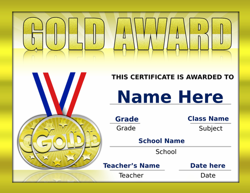 Gold, Silver and Bronze Editable Medal Awards | Teaching Resources