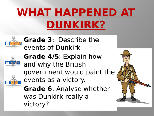 The Dunkirk evacuation and Winston Churchill. KS3 World War 2 ...
