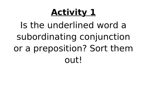 Year 6 SATs revision - Conjunctions round robin activity | Teaching ...