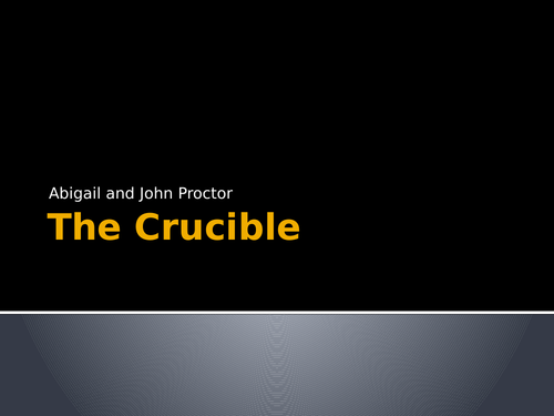 The Crucible | Teaching Resources