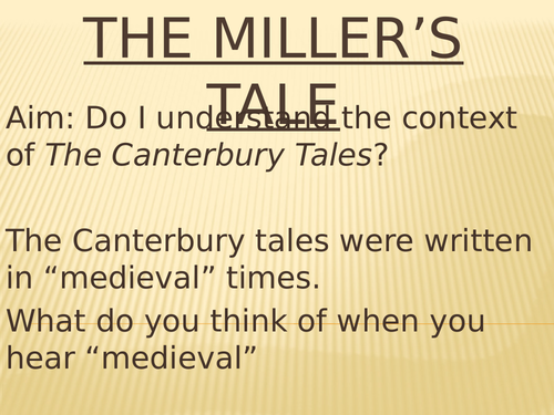 THe Canterbury Tales | Teaching Resources