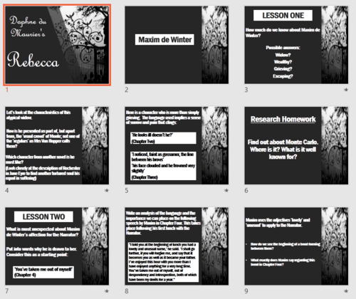 Rebecca by Daphne du Maurier | Teaching Resources