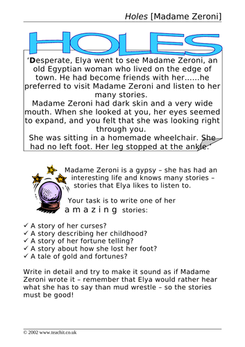 Holes by Louis Sachar | Teaching Resources