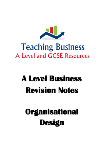 Eduqas A Level Business - Organisational Design | Teaching Resources