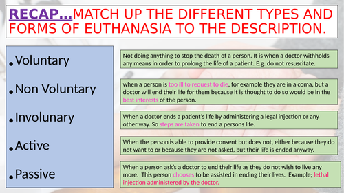 EUTHANASIA - RELIGIOUS VIEWS - AQA 1-9 GCSE - CHRISTIANITY AND BUDDHISM ...