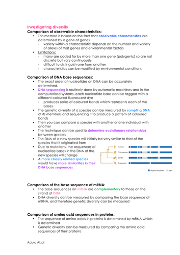 AQA AS Biology Notes for NEW 2017 A LEVEL | Teaching Resources