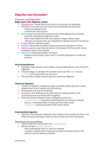AQA AS Biology Notes for NEW 2017 A LEVEL | Teaching Resources