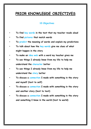 Guided Reading: Activating Prior Knowledge | Teaching Resources