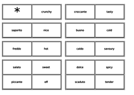Adjectives Domino ITALIAN | Teaching Resources