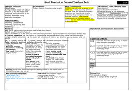 EYFS planning on comparing length | Teaching Resources