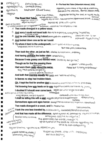 Robert Frost - The Road Not Taken | Teaching Resources