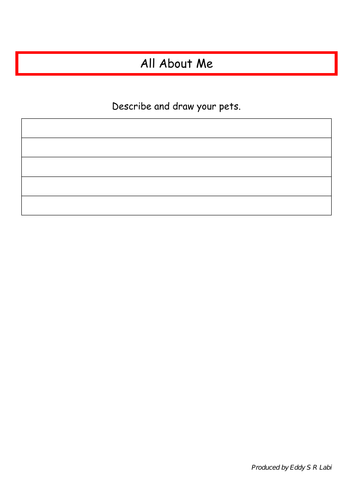 All About Me Book for Young Students | Teaching Resources