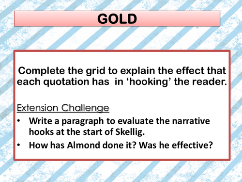 SKELLIG - Lesson 1 - How to engage your reader from the start. UPPER ...