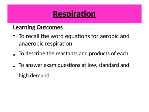 GCSE Bio-Respiration in 30 mins | Teaching Resources