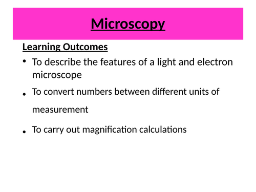GCSE Bio- Microscopy in 30 mins | Teaching Resources