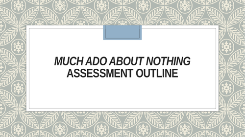 Much Ado about Nothing Act 5 | Teaching Resources