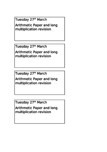 Y6 Sats revision- revise long multiplication and long division ...