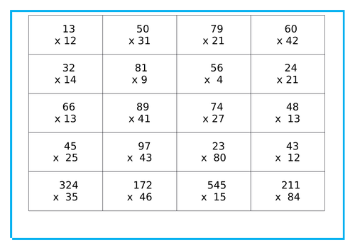 Y6 Sats revision- revise long multiplication and long division ...