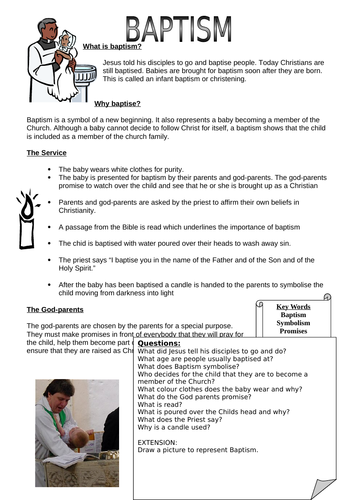 Community, the Seven Sacraments and Baptism | Teaching Resources