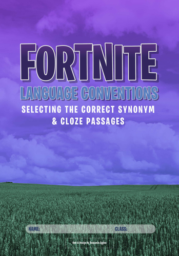 FORTNITE - Grammar Activities - Cloze Passages & Synonym selection ...
