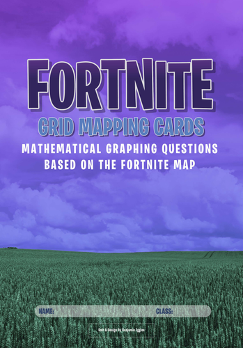 FORTNITE - MATHS GRID MAPPING ACTIVITY - 56 Question Cards ...