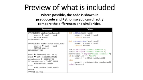 Programming with Pseudocode and Python Workbook AQA 8250 | Teaching ... Programming with Pseudocode and Python Workbook AQA 8250 | Teaching ...
