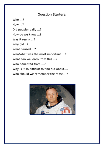 Man On The Moon Debate | Teaching Resources