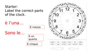 routines and telling the time ITALIAN KS3 | Teaching Resources