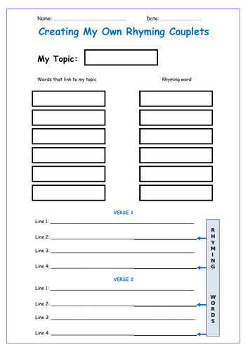 Rhyming Couplets | Teaching Resources