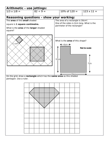 Area and Perimeter Chilli Challenges 3 heats Y6 | Teaching Resources