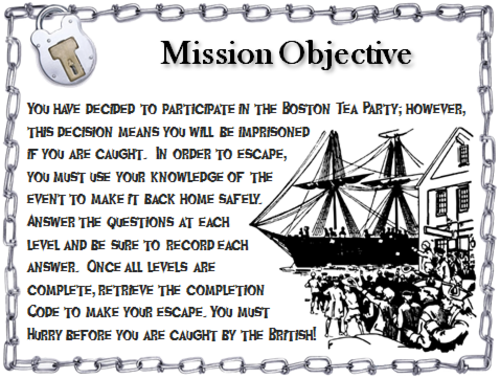 Boston Tea Party: Escape Room - Social Studies | Teaching Resources